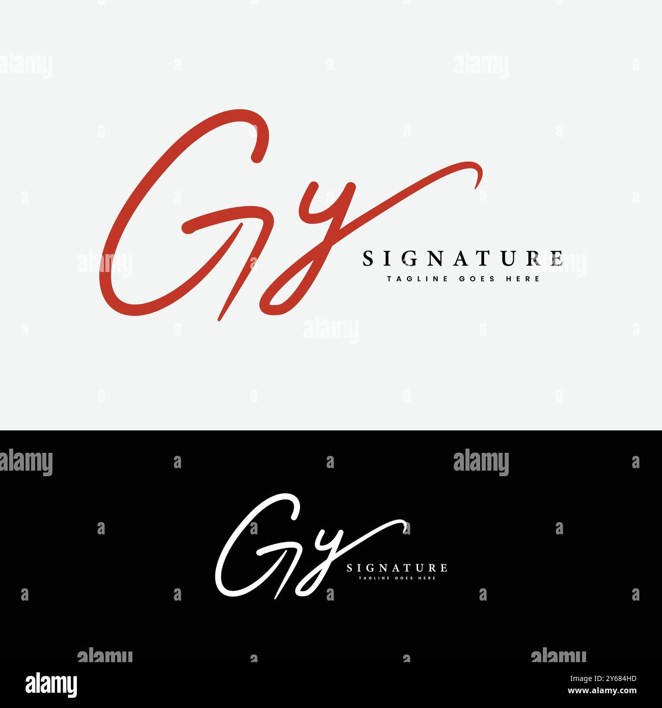 G, Y, GY Initial letter logo. Alphabet GY Handwritten Signature logo Stock Vector Image & Art ...