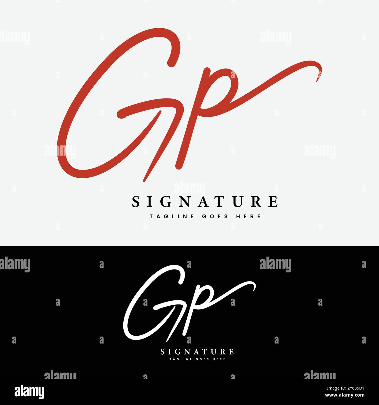 G, P, GP Initial letter logo. Alphabet GP Handwritten Signature logo Stock Vector Image & Art ...