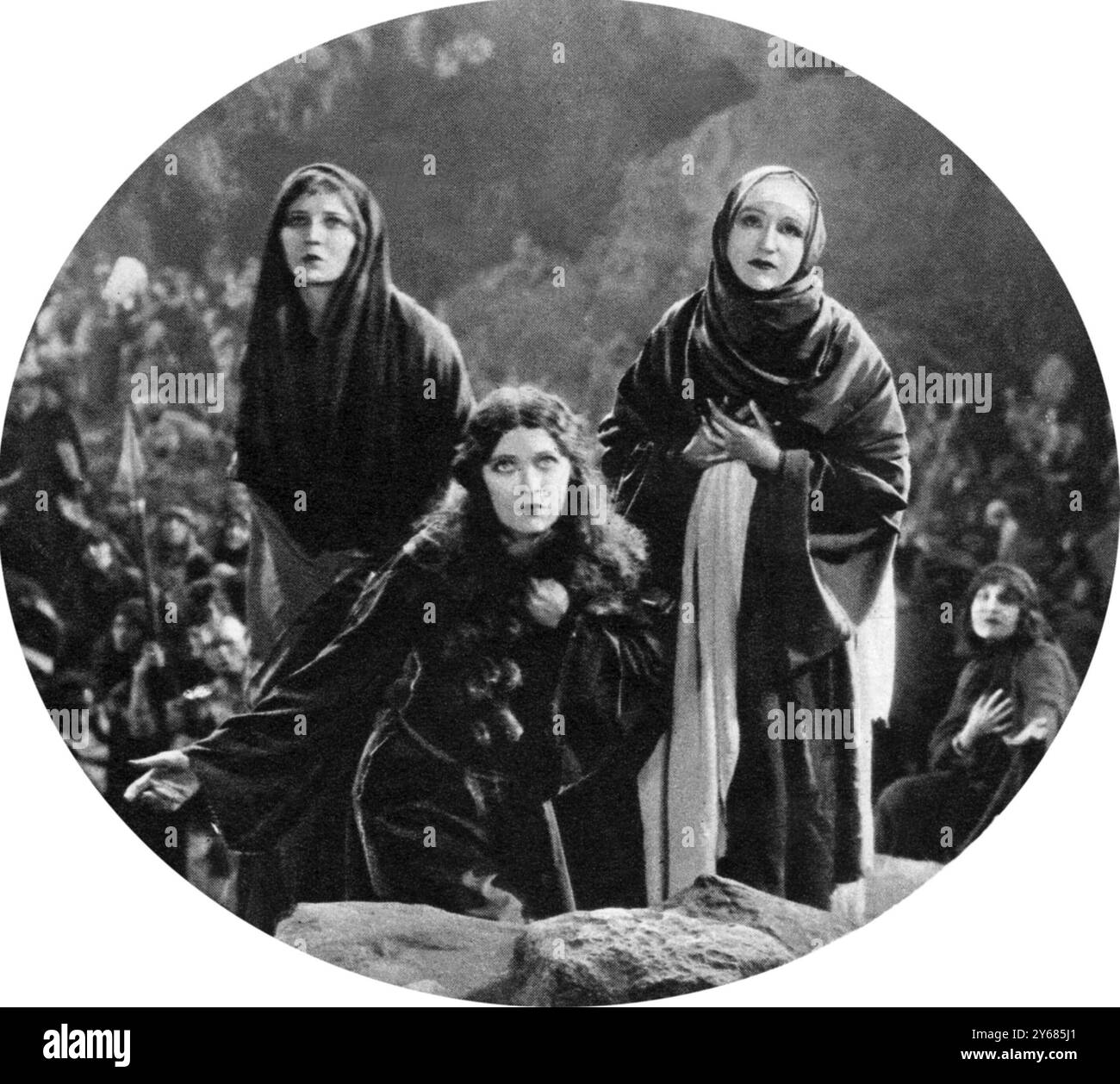 A scene from the film King of Kings. From left to right Jacqueline ...