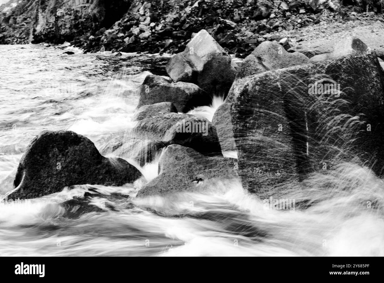 Ocean spray rocks Black and White Stock Photos & Images - Alamy