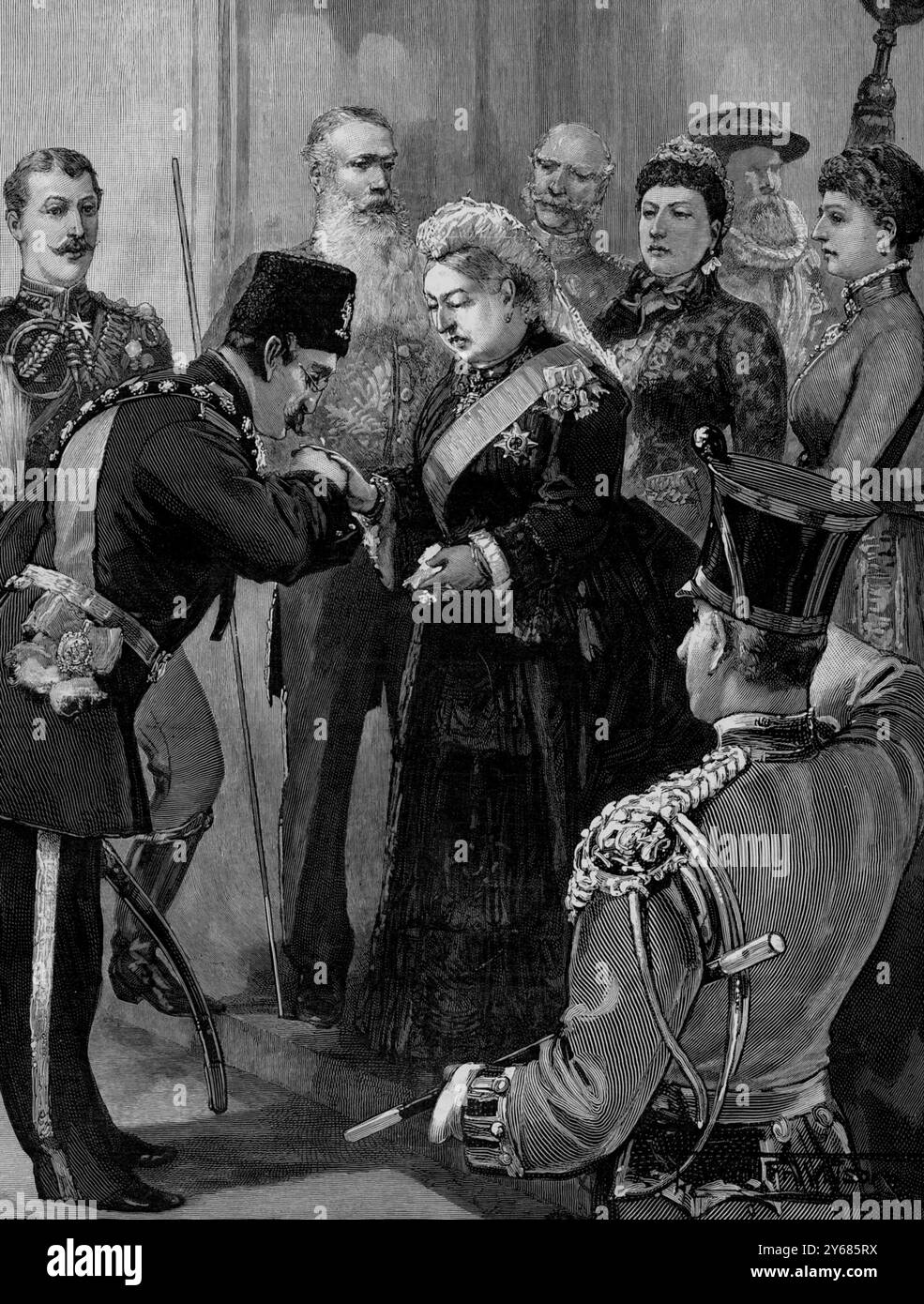 The Shah of Persia received by Queen Victoria at Windsor Castle July ...
