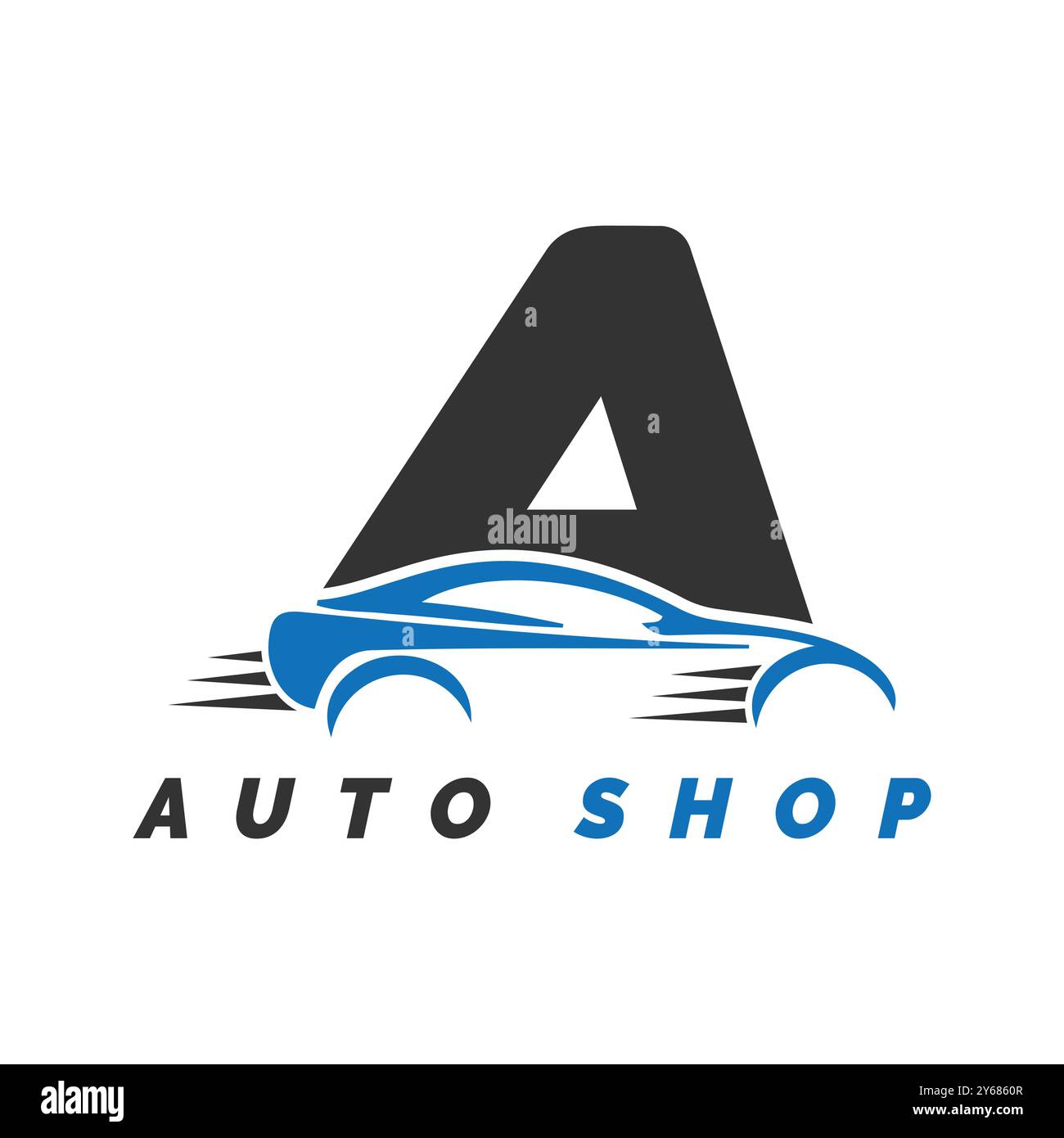 letter A logo auto mechanic with car style. Alphabet A automotive car ...