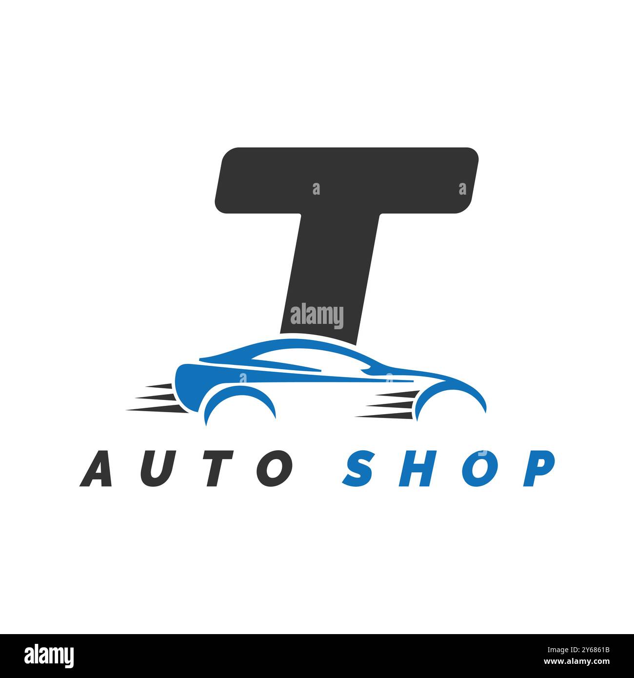 letter T logo auto mechanic with car style. Alphabet T automotive car ...