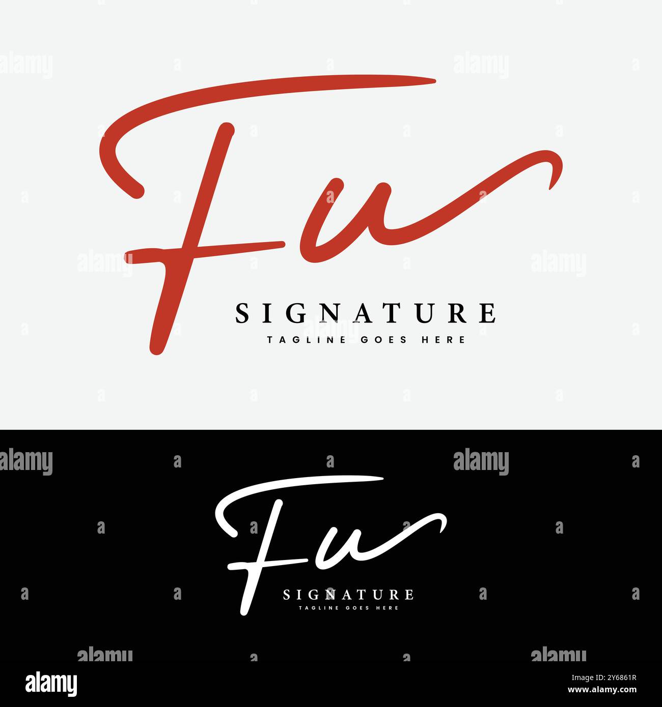 F, U, FU Initial letter logo. Alphabet FU Handwritten Signature logo ...