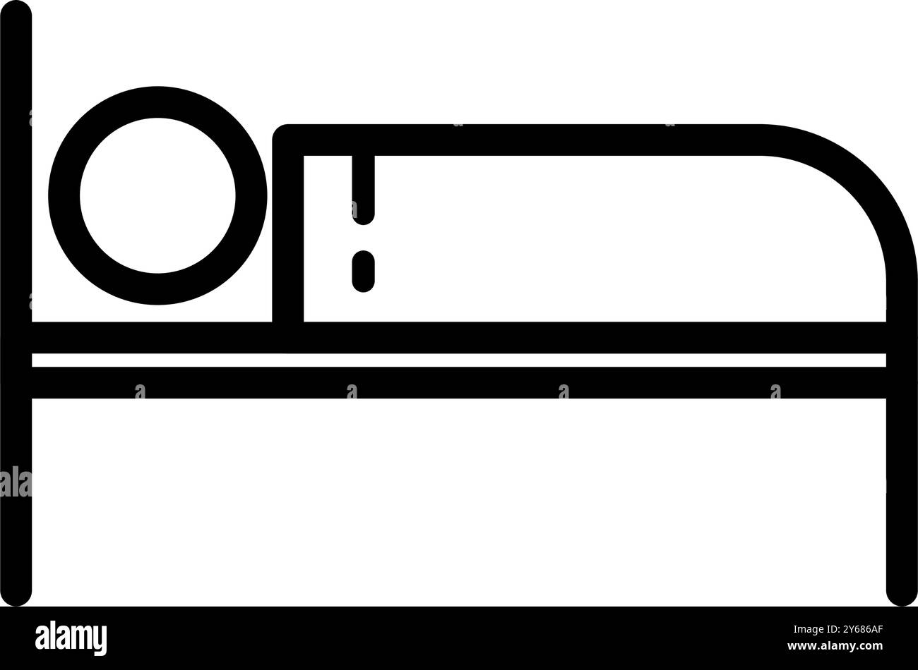 bed, overnight stay, hotel - vector icon Stock Vector Image & Art - Alamy