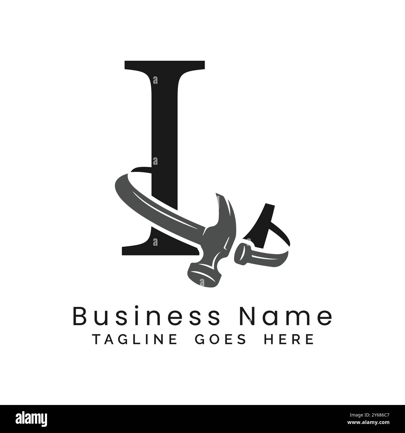 L Letter logo construction vector for woodworking company. Alphabet L ...