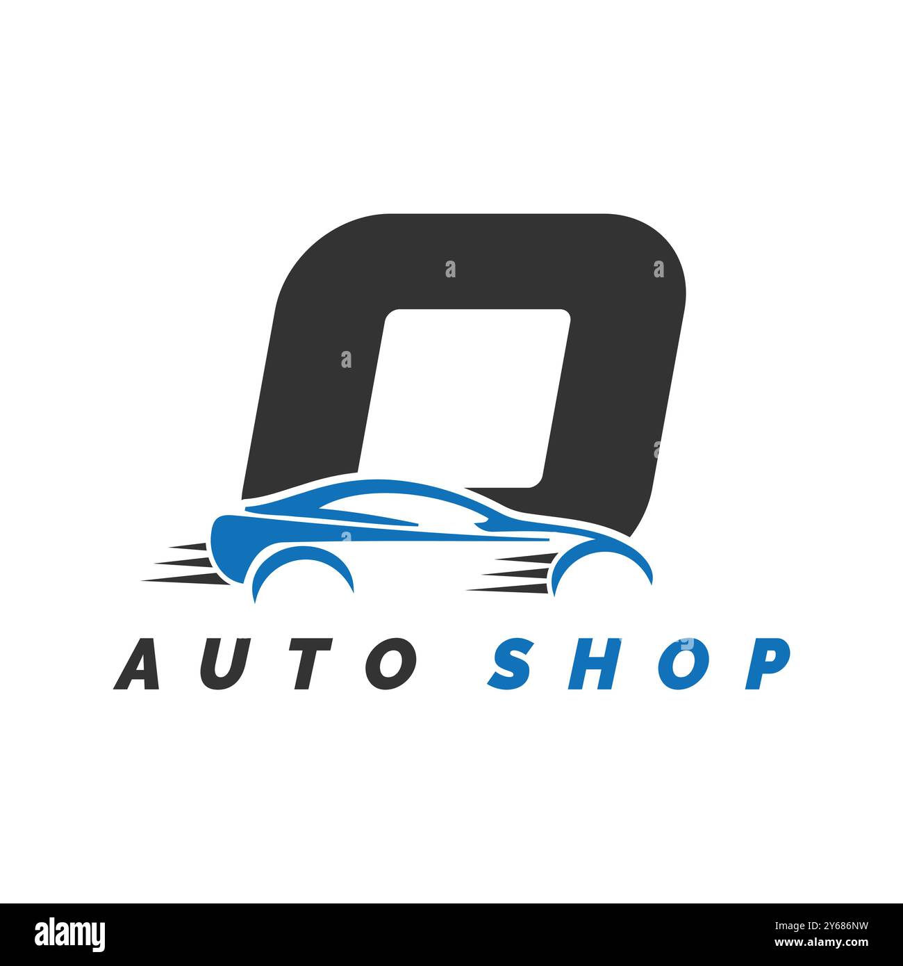 letter O logo auto mechanic with car style. Alphabet O automotive car ...