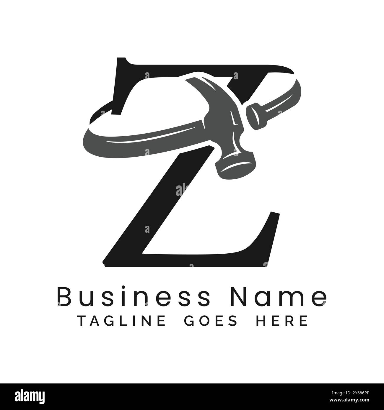 Z Letter logo construction vector for woodworking company. Alphabet Z ...