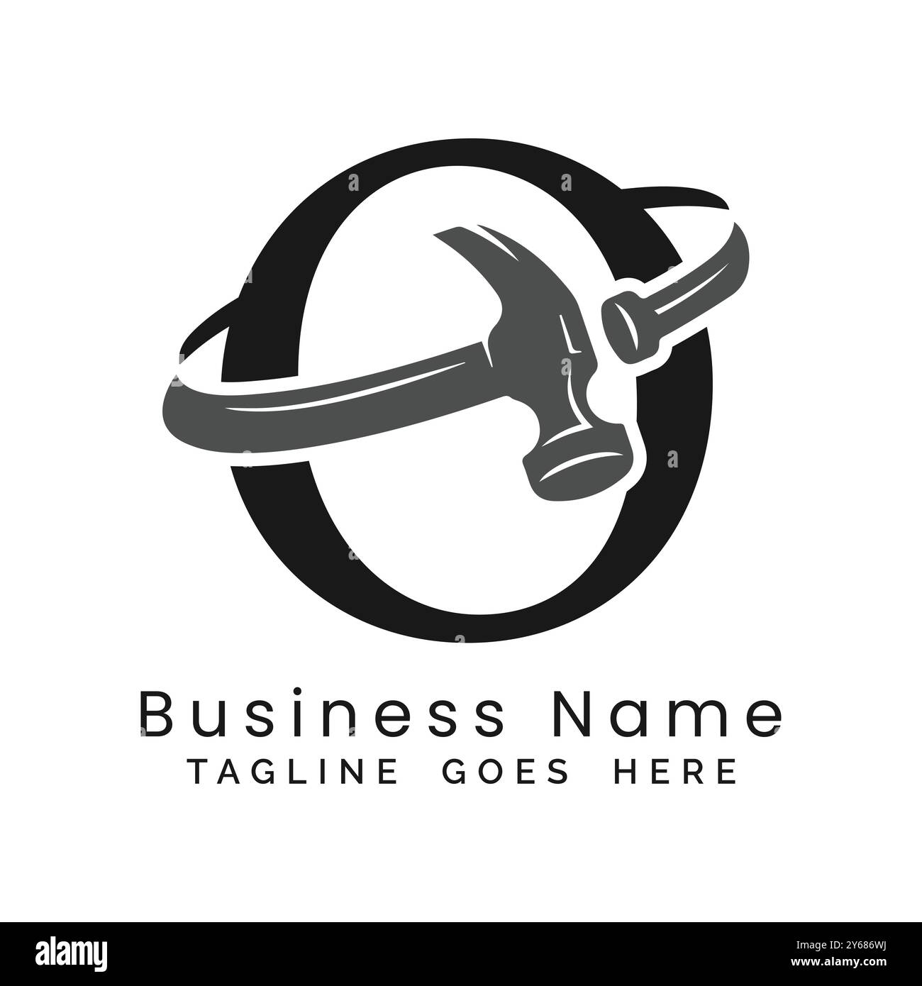 O Letter logo construction vector for woodworking company. Alphabet O ...