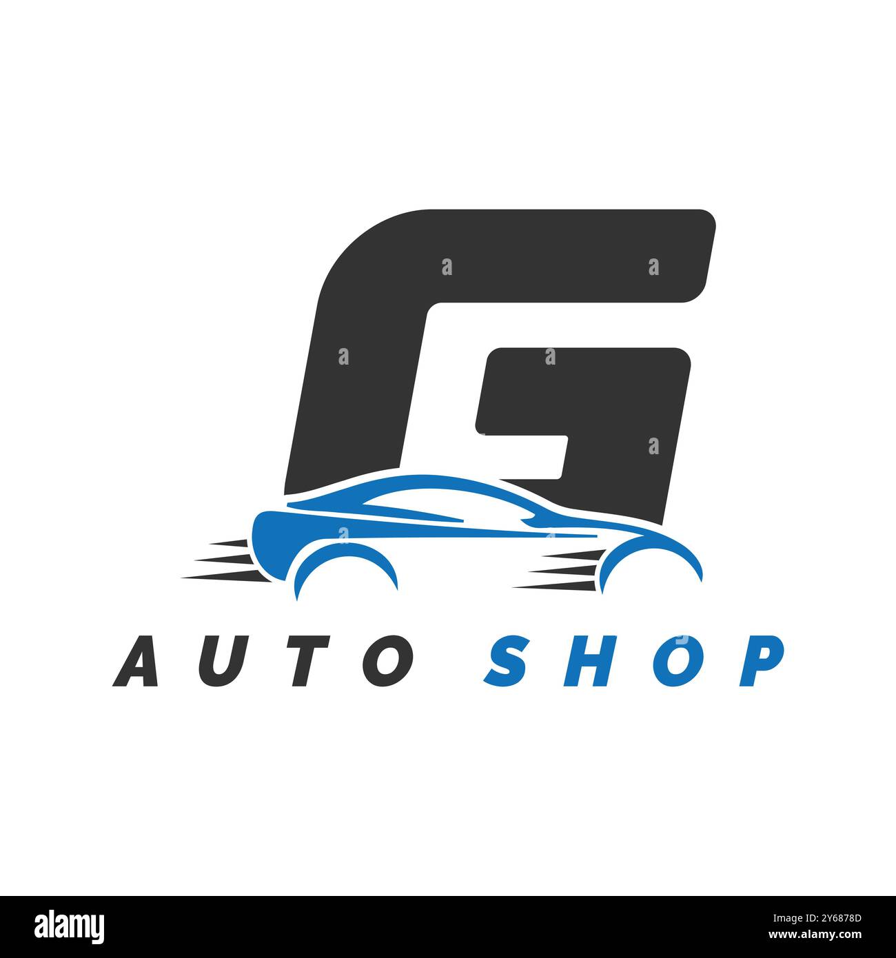 letter G logo auto mechanic with car style. Alphabet G automotive car ...