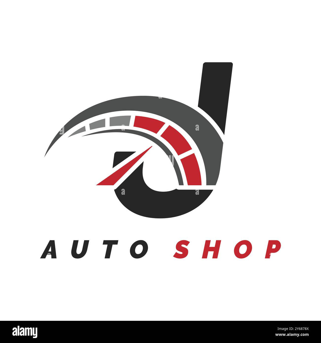 letter J logo auto mechanic with speedometer style. Alphabet J ...