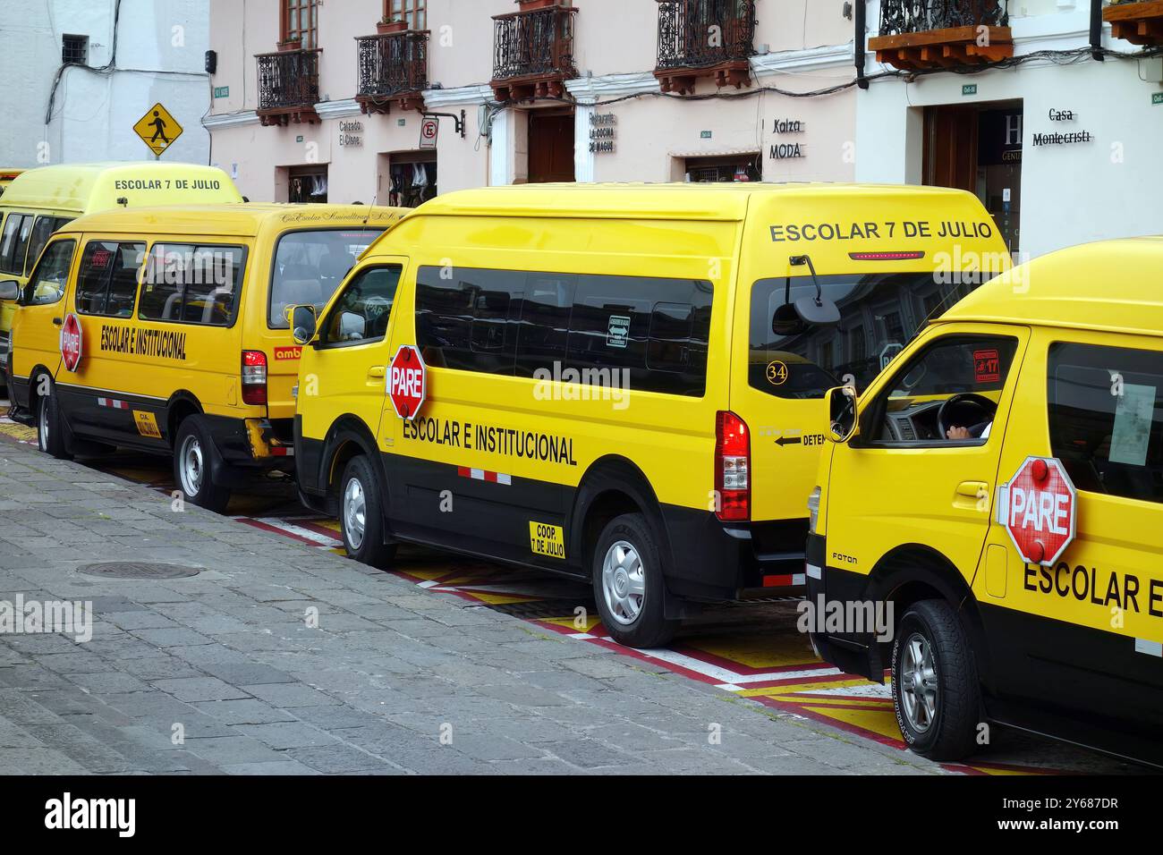 school buses, Quito, Ecuador, South America Stock Photo - Alamy