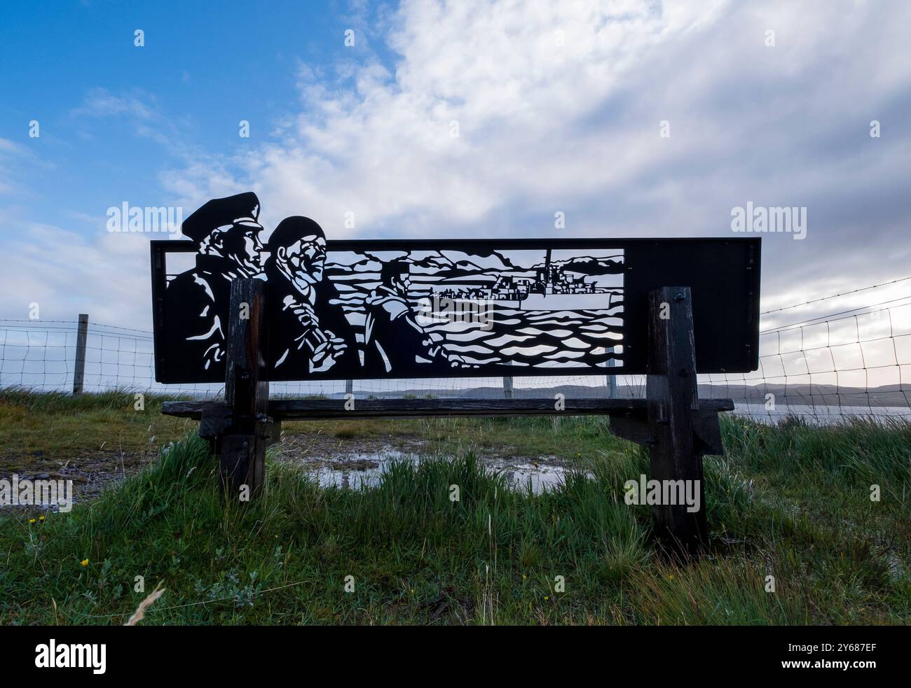 Russian Arctic Convoy memorial near Cove, Loch Ewe, Highlands Stock ...