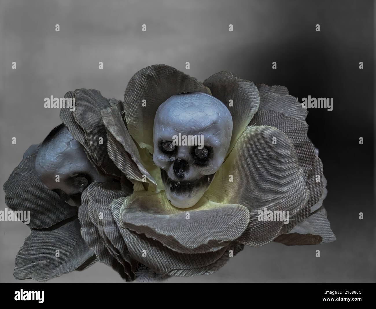 Halloween scary menacing doll on a black gloomy background Stock Photo ...