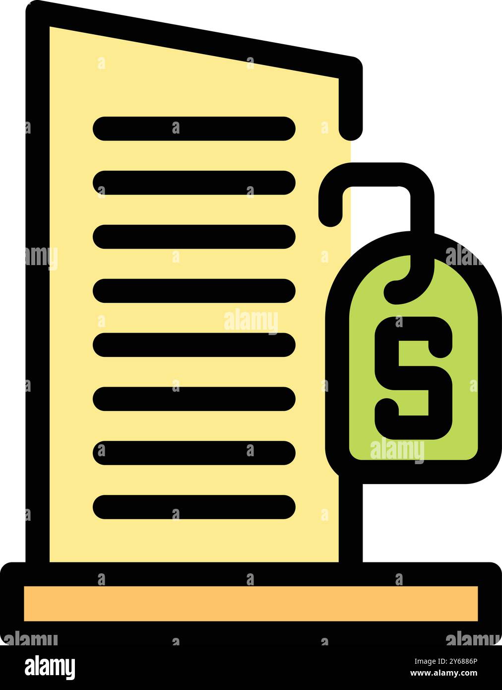 Simple vector showing a modern building with a price tag, representing ...