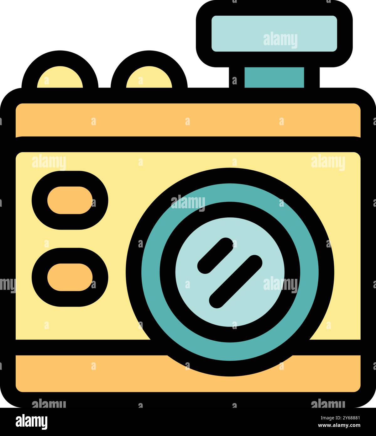 Simple digital camera with a flash, ready to capture life's moments ...