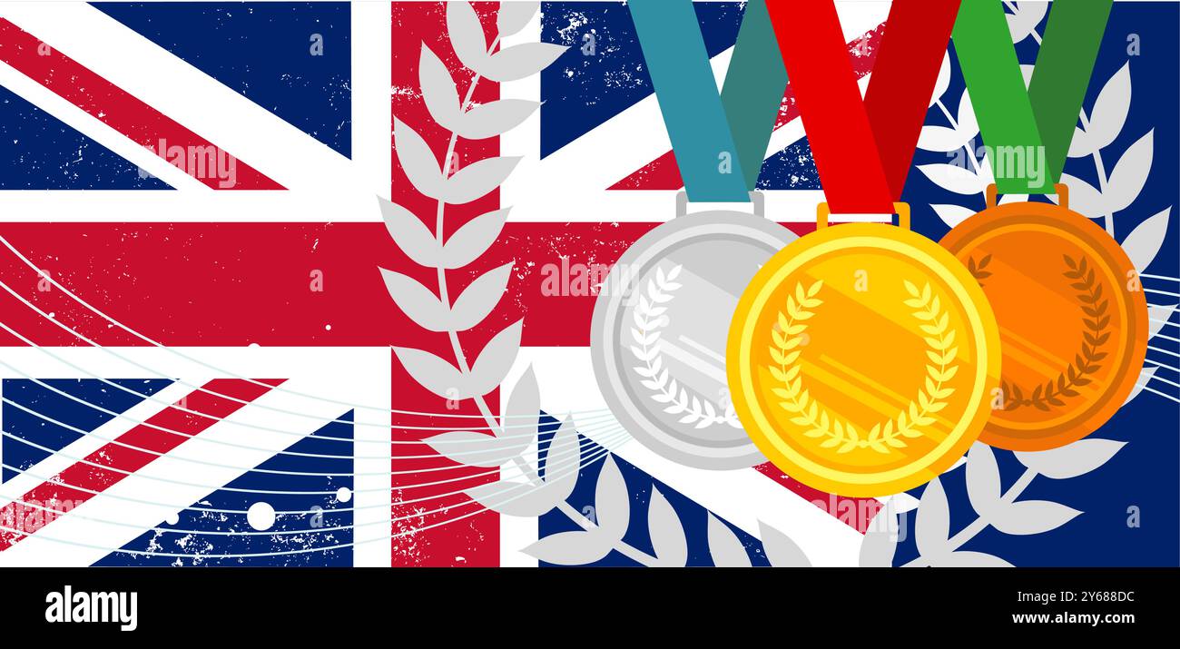 Uk medals Stock Vector Images - Alamy