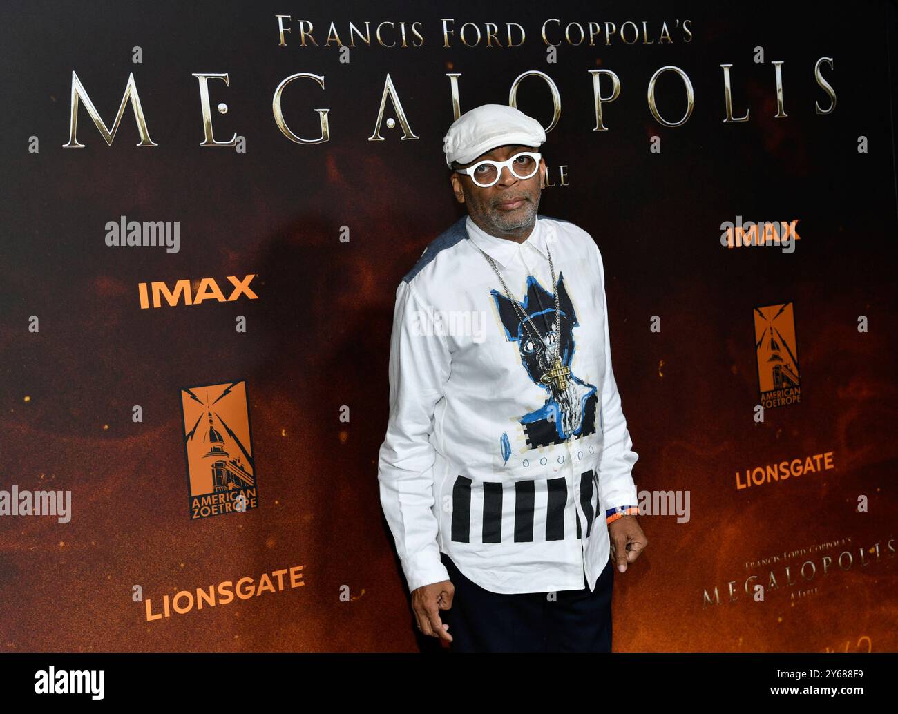 Spike Lee attends the premiere of "Megalopolis" at AMC Lincoln Square ...