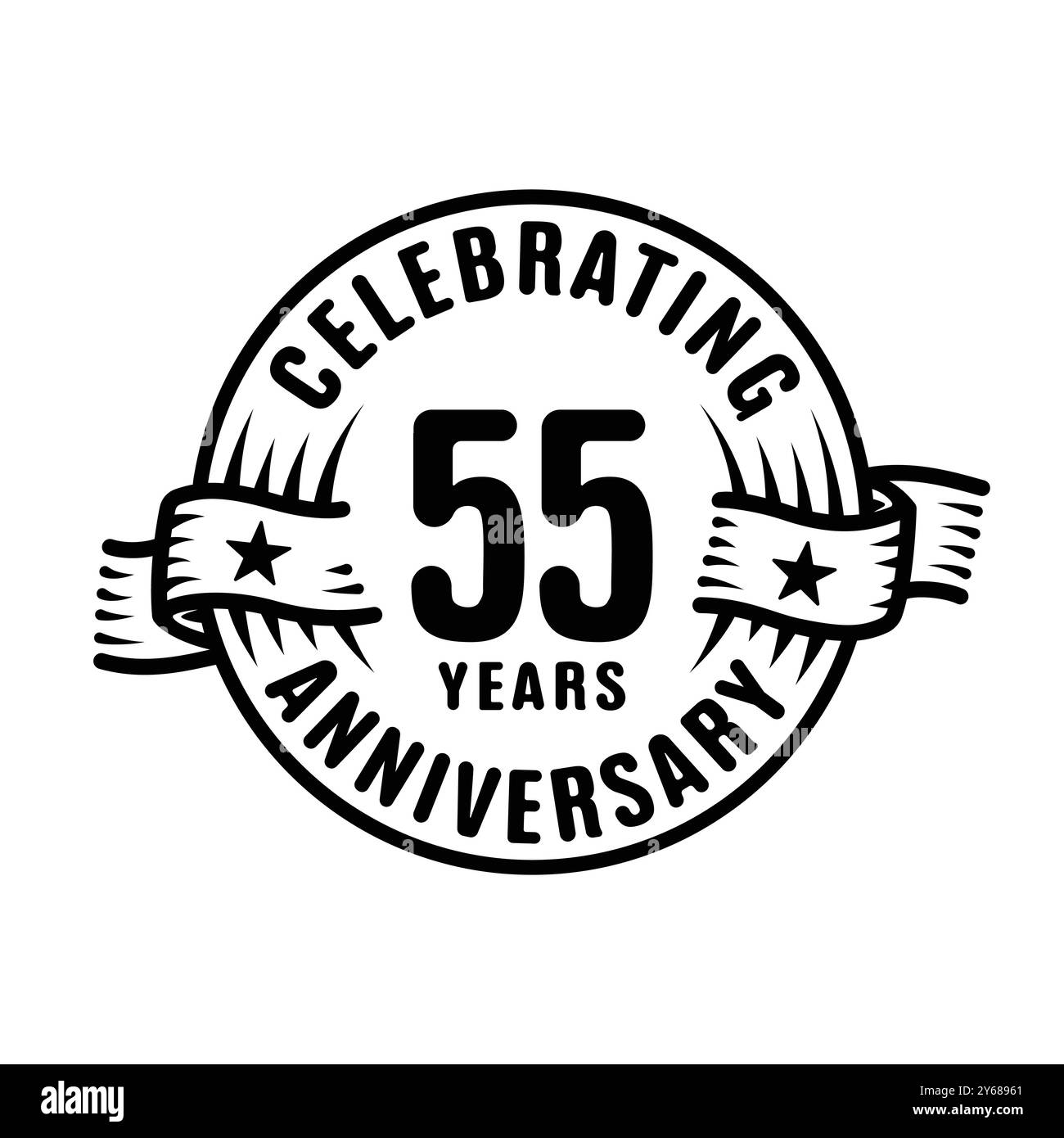 55 years logo design template. 55th anniversary vector and illustration ...