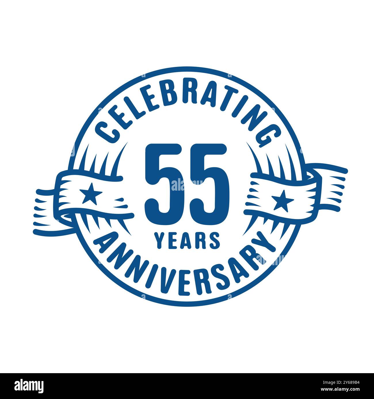 55 years logo design template. 55th anniversary vector and illustration ...