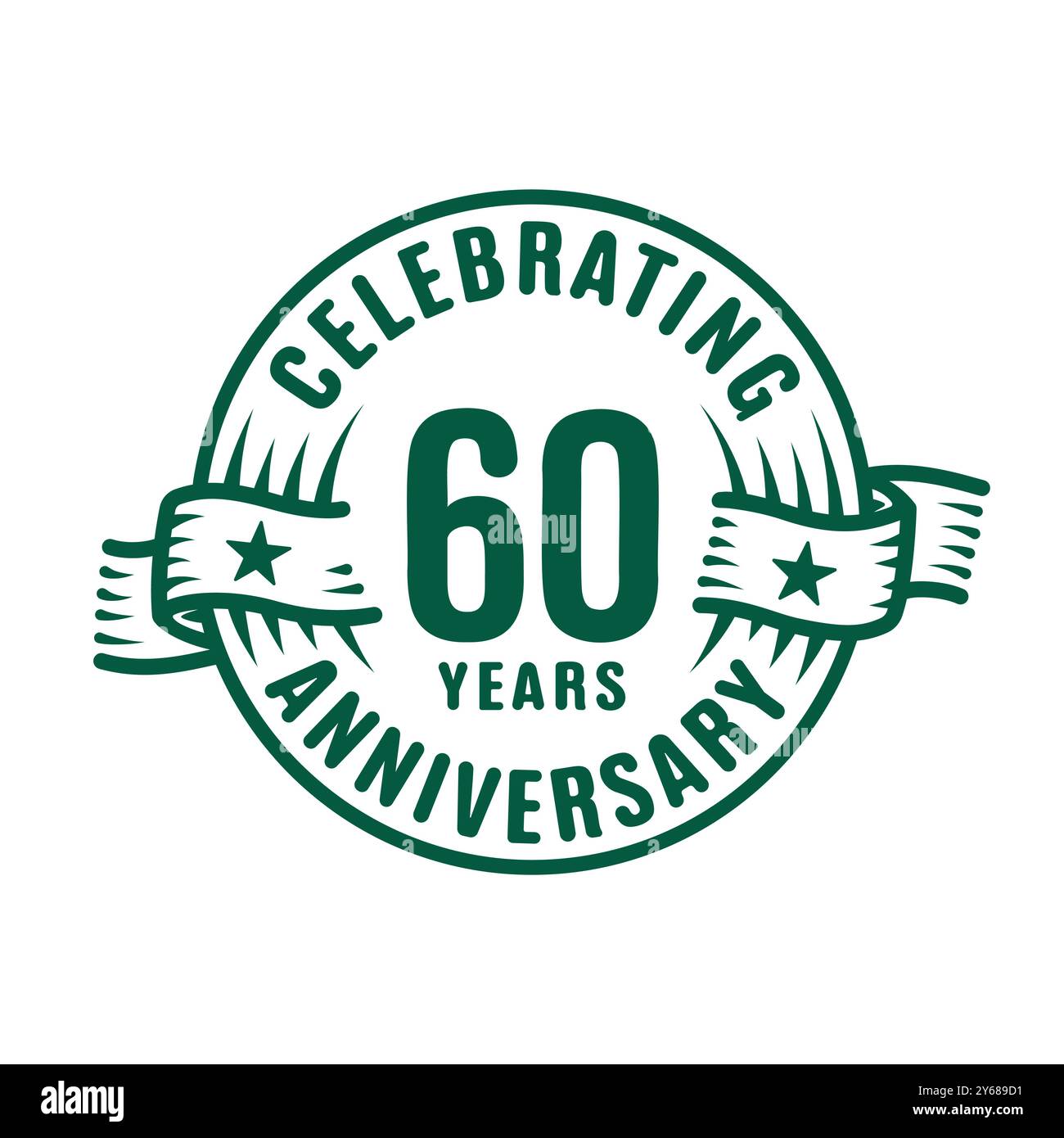 60 years logo design template. 60th anniversary vector and illustration ...