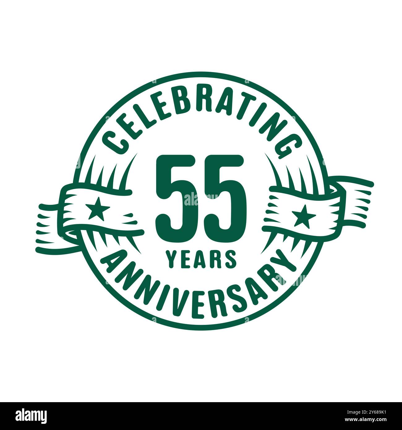 55 years logo design template. 55th anniversary vector and illustration ...
