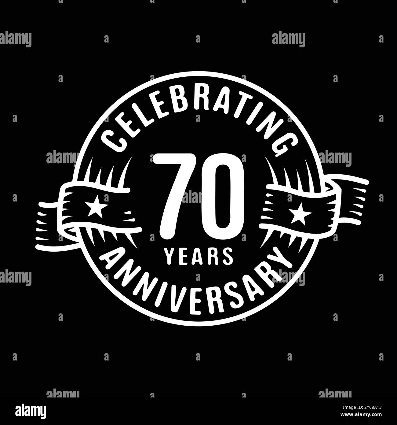 70 years logo design template. 70th anniversary vector and illustration ...