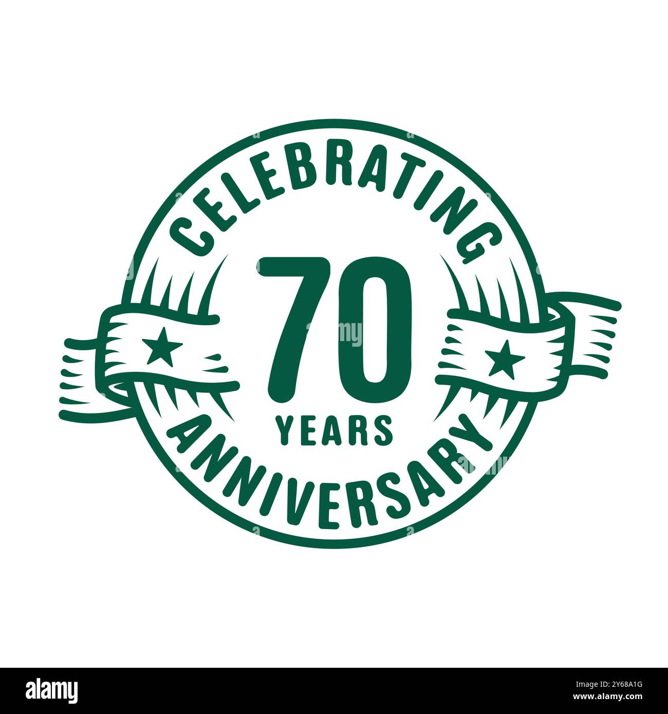 70 years logo design template. 70th anniversary vector and illustration ...