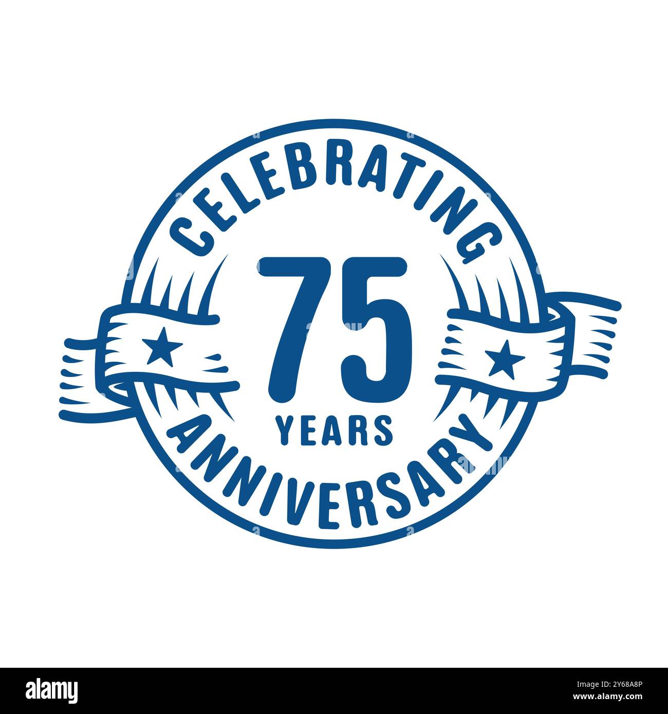 75 years logo design template. 75th anniversary vector and illustration ...