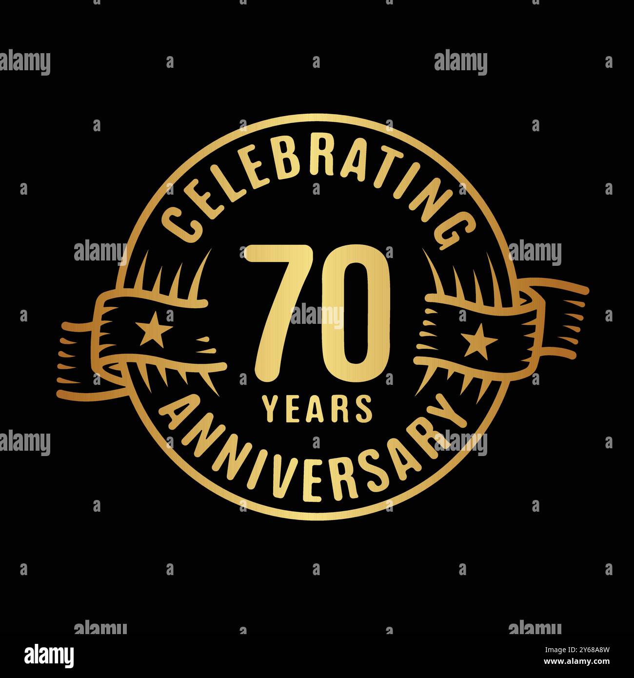 70 years logo design template. 70th anniversary vector and illustration ...