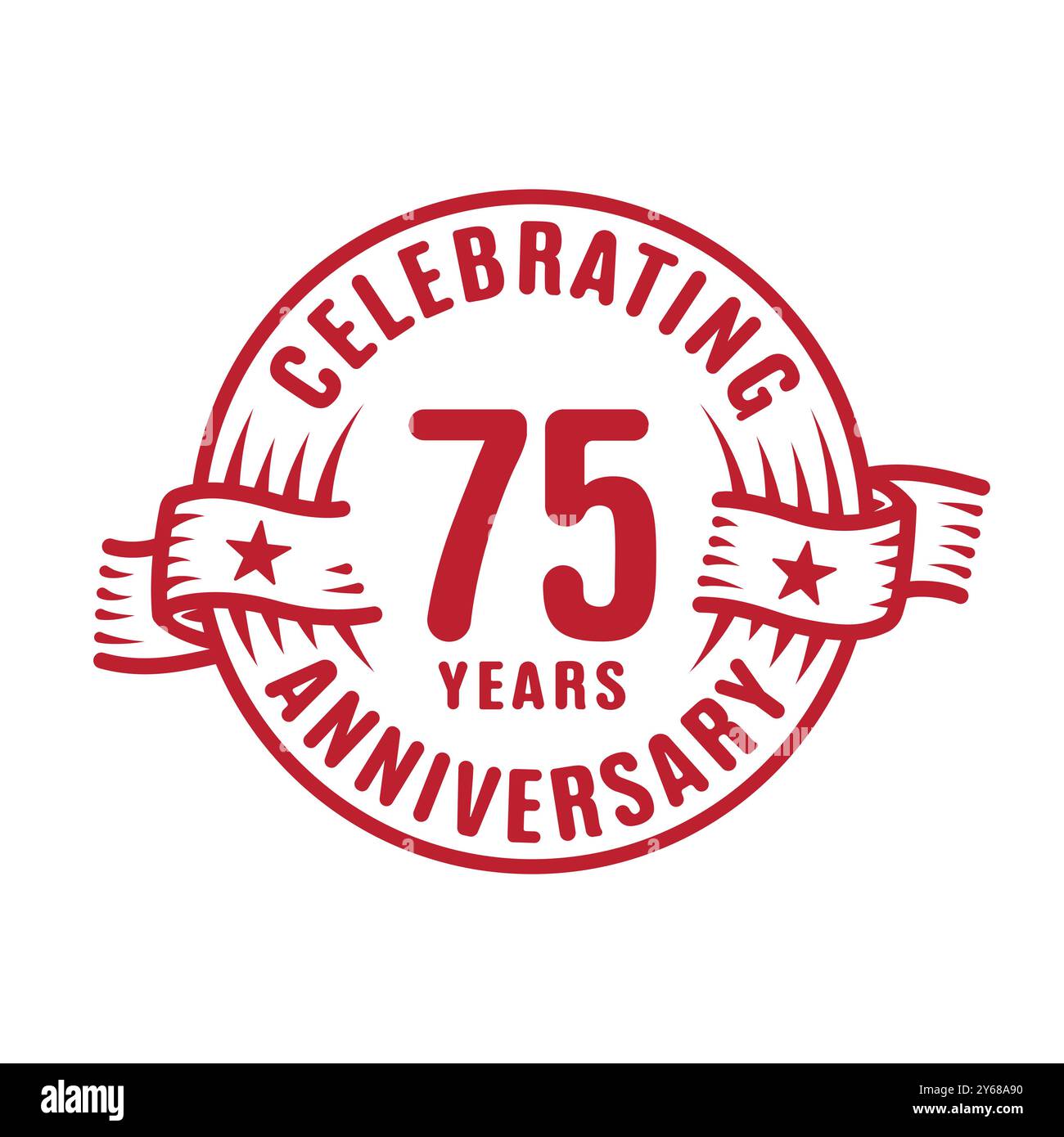 75 years logo design template. 75th anniversary vector and illustration ...