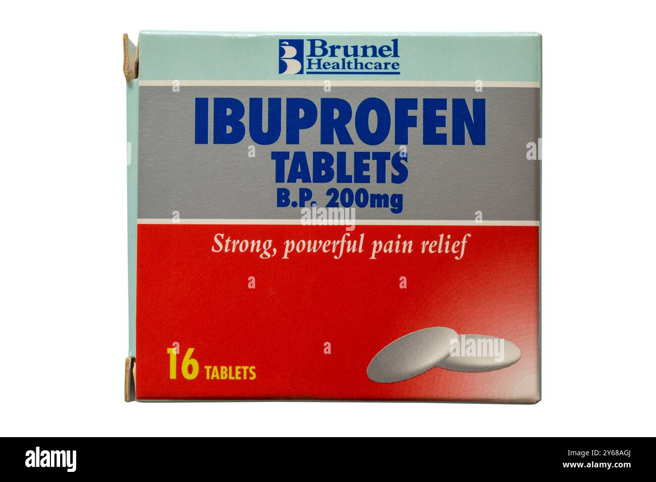 Box of Ibuprofen caplets 200mg from Brunel Healthcare strong powerful ...