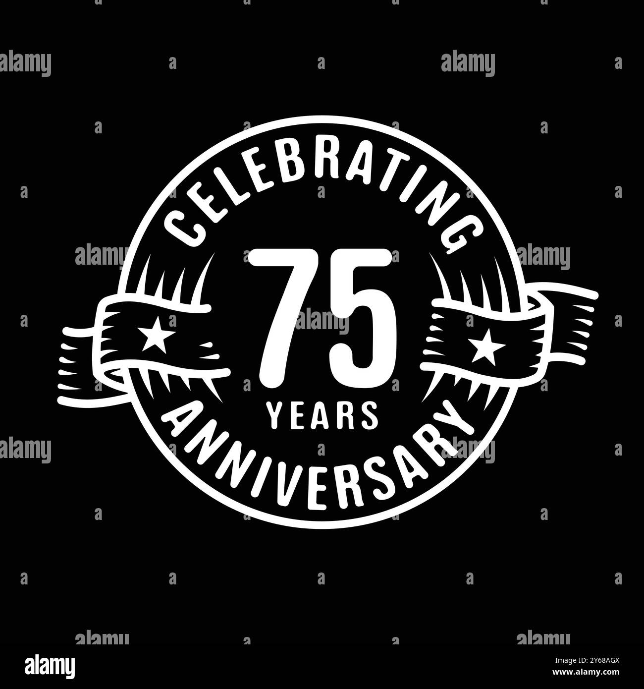 75 years logo design template. 75th anniversary vector and illustration ...