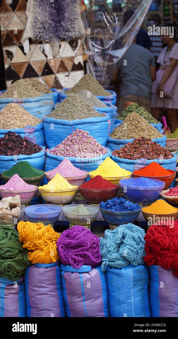 Souk in the Morocco Medina Marrakech spices Stock Photo - Alamy
