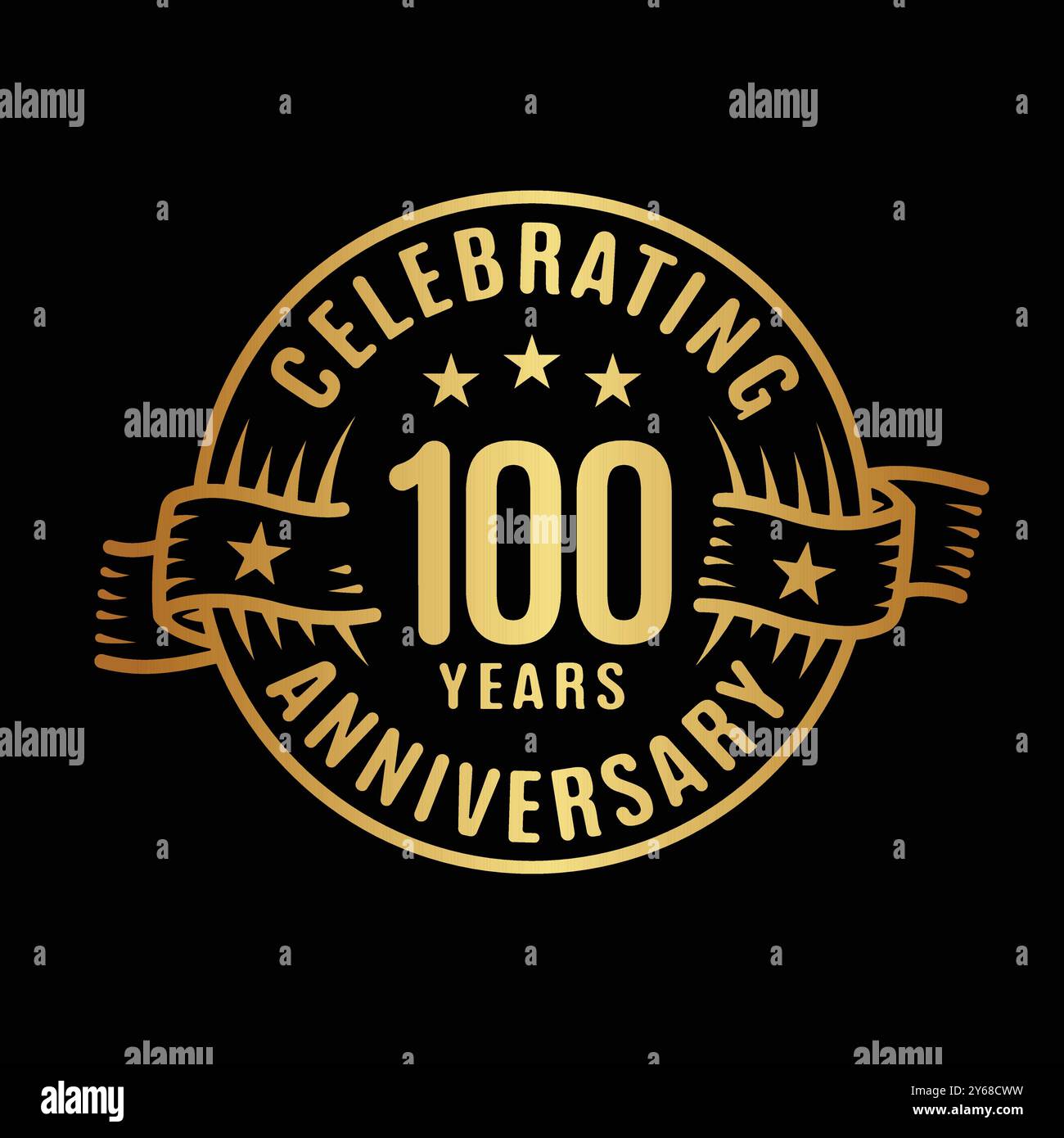 100 years logo vintage hi-res stock photography and images - Alamy