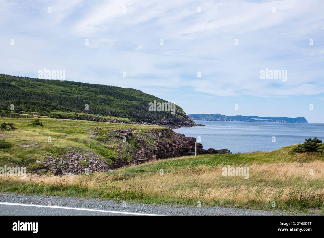 View of the bay from Cape Spear Lighthouse National Historic Site in St ...
