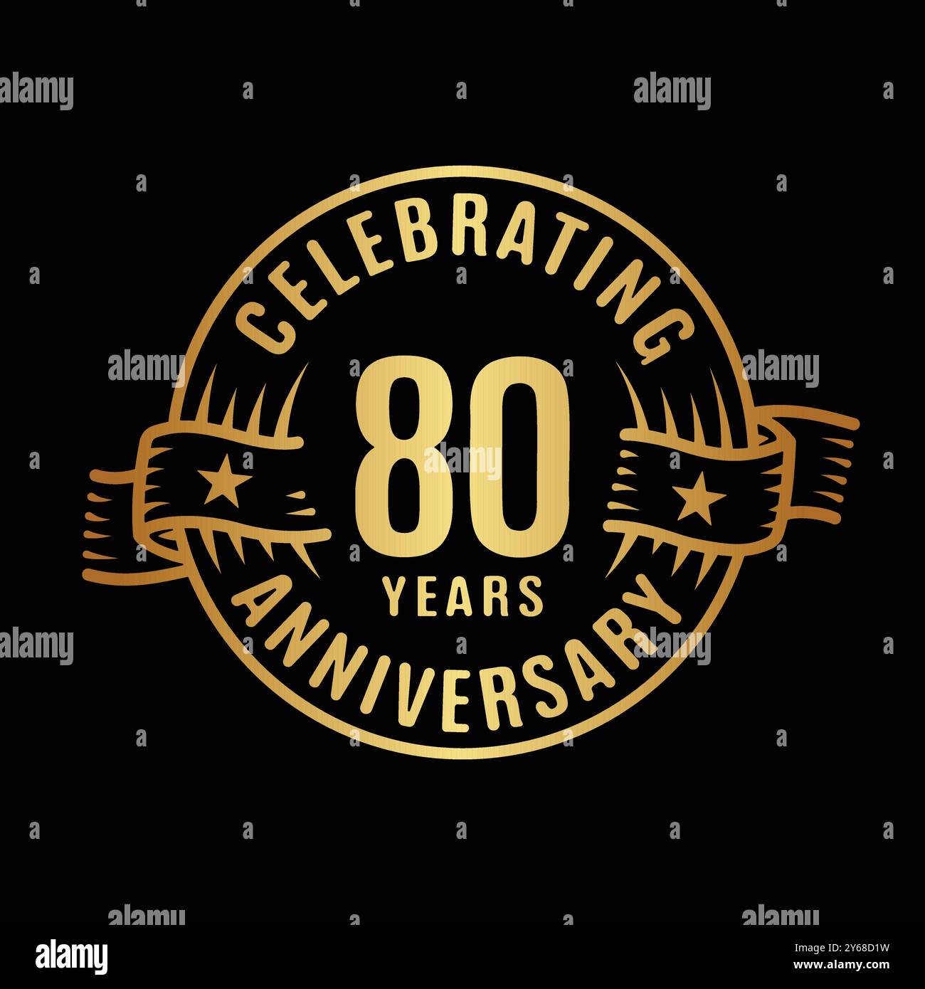 80 years logo design template. 80th anniversary vector and illustration ...