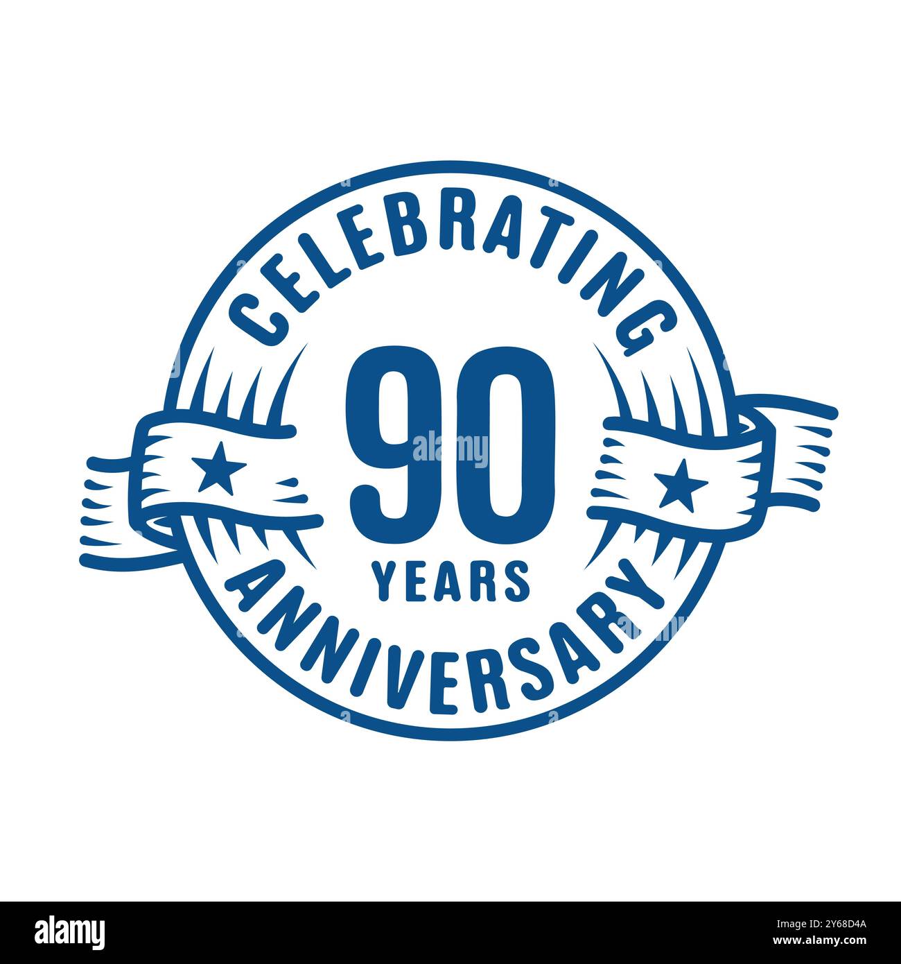 90 years logo design template. 90th anniversary vector and illustration ...