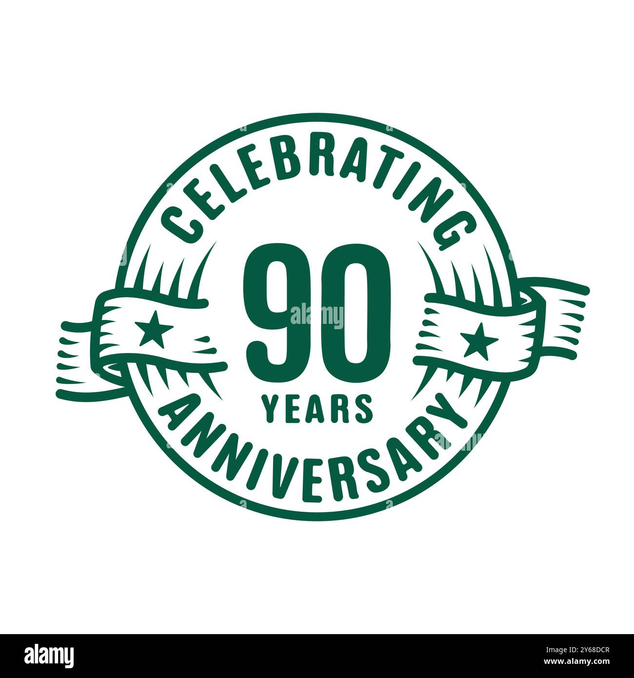 90 years logo design template. 90th anniversary vector and illustration ...