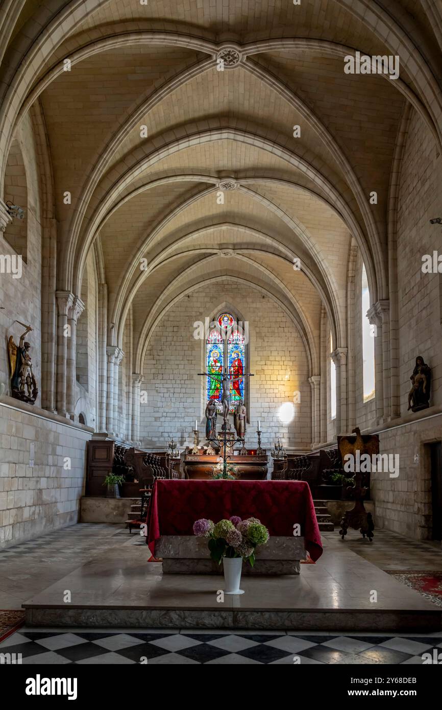 Gamaches, France - 09 21 2024: View inside the Church of Saint Peter ...