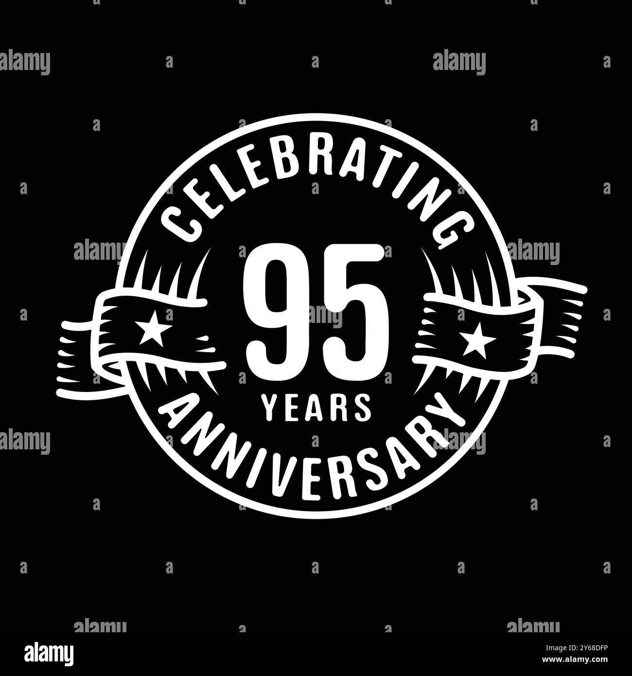 95 years logo design template. 95th anniversary vector and illustration ...