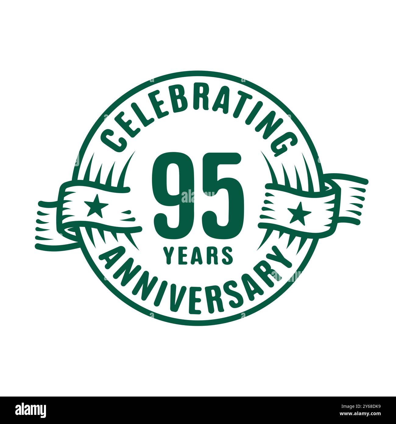 95 years logo design template. 95th anniversary vector and illustration ...