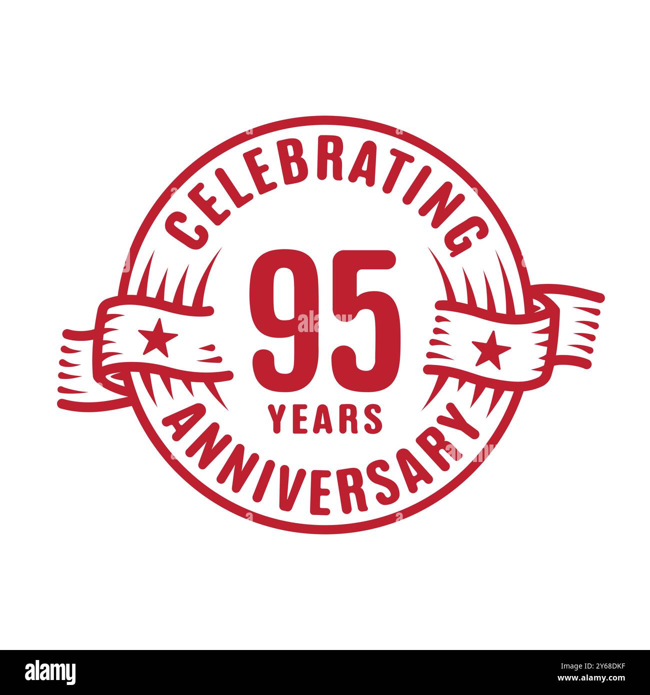 Template logo 95 years anniversary Cut Out Stock Images & Pictures - Alamy