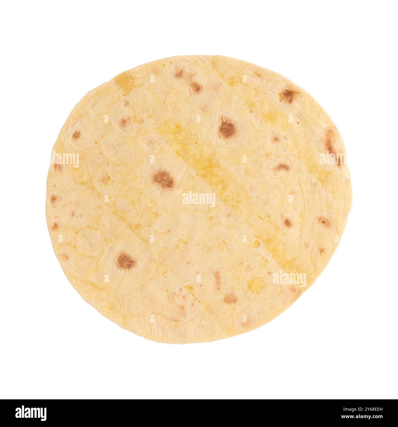 creative layout made of corn tortilla isolated on white background with ...