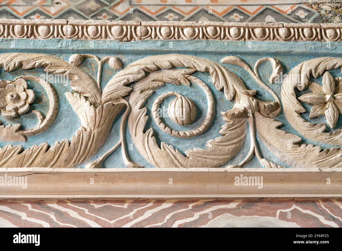 Poppy head (detail) symbolizing life, fertility and eternal life from a ...