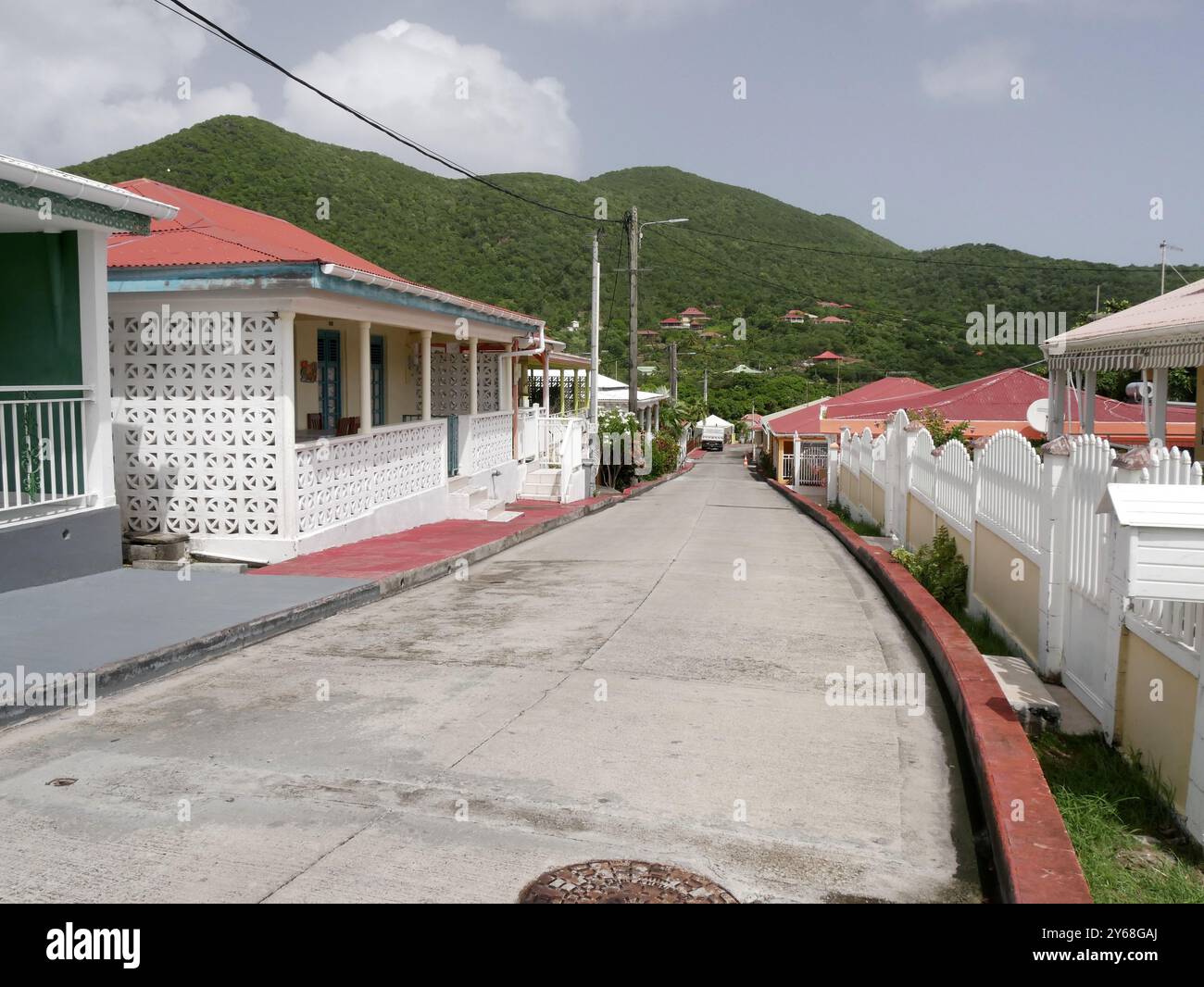 street view in Terre de bas, les saintes, in guadeloupe archipelago ...