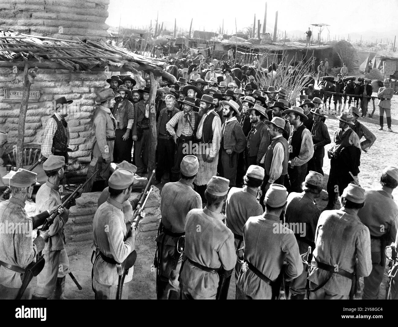 Porter Hall, Paul Harvey, on-set of the western film, "Arizona ...