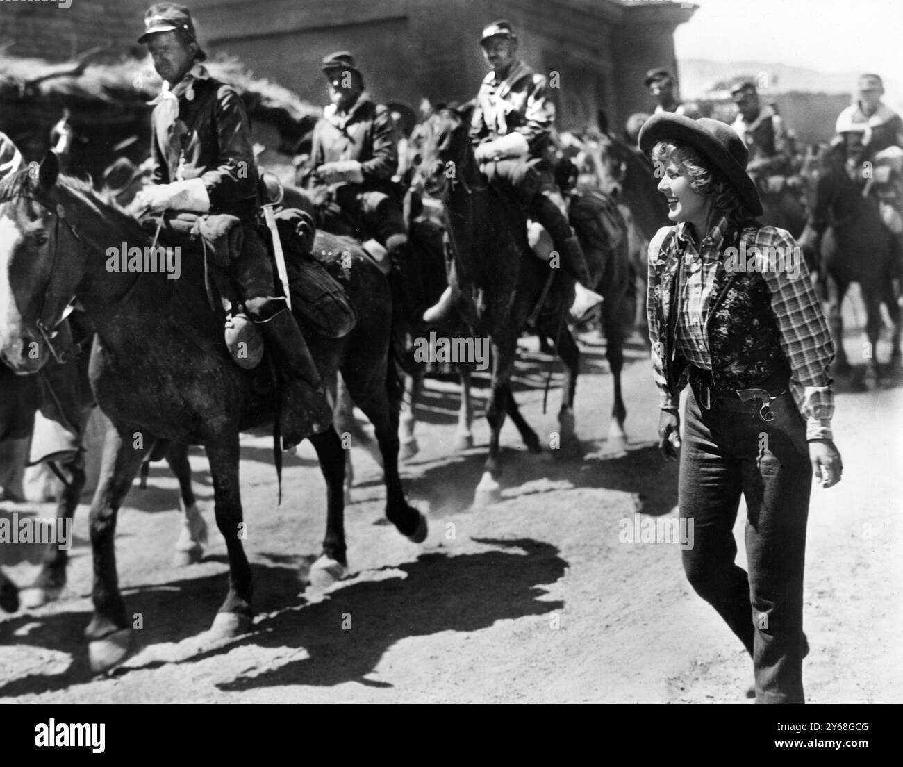 Jean Arthur, on-set of the western film, "Arizona", Columbia Pictures ...