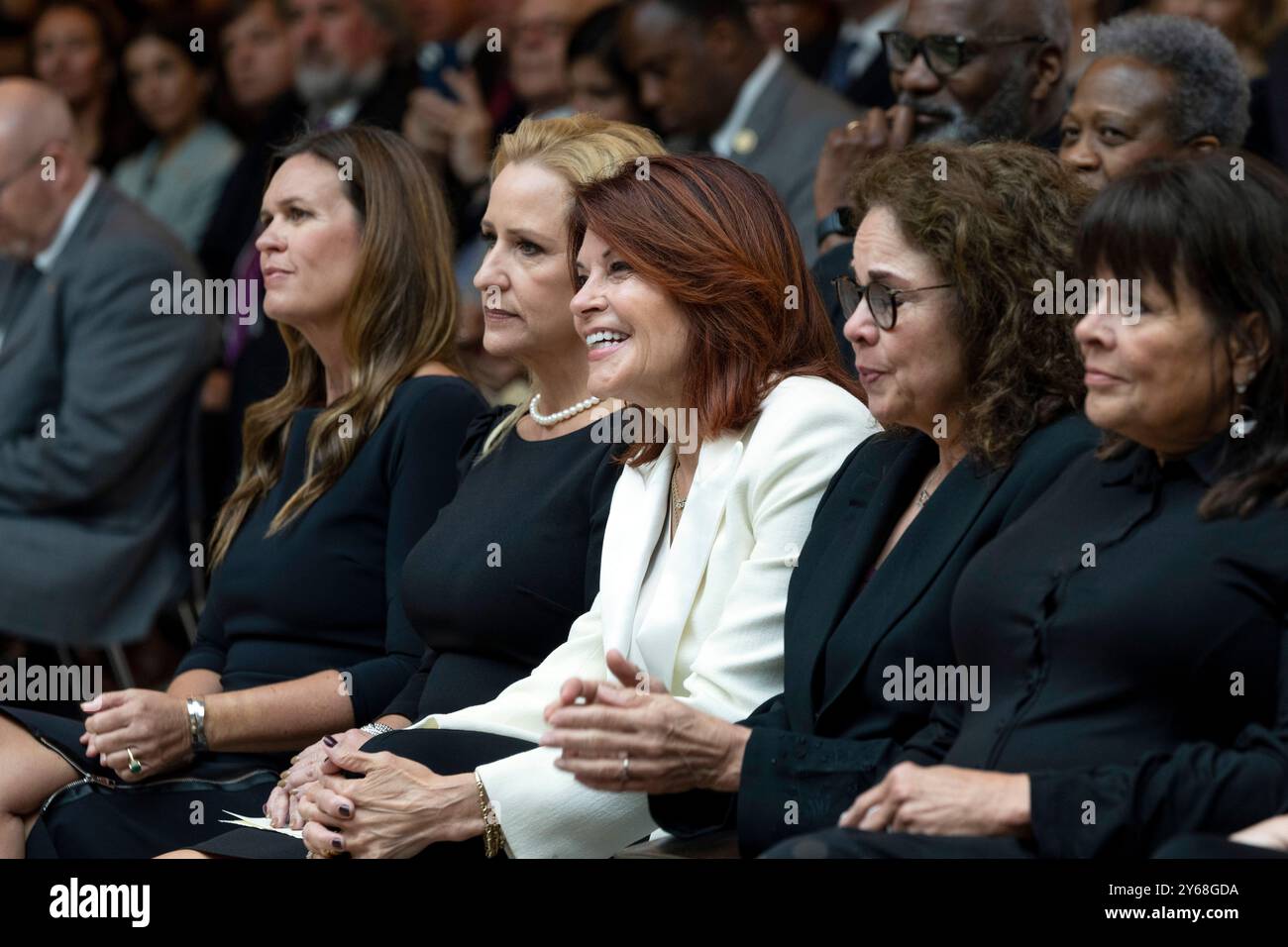 From left to right, Arkansas Gov. Sarah Huckabee Sanders, Arkansas Lt ...