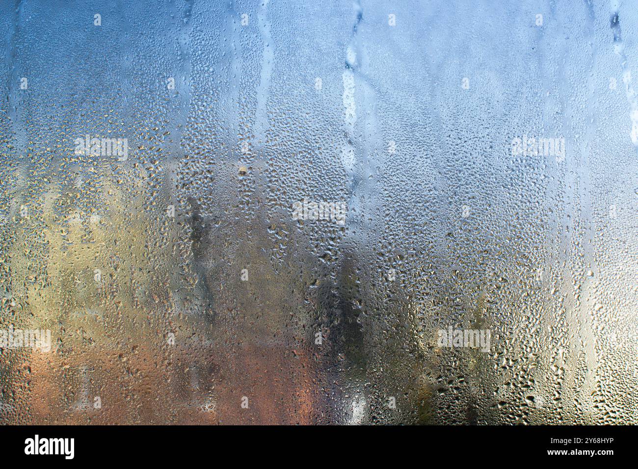 view from the window with drops on the glass Stock Photo - Alamy